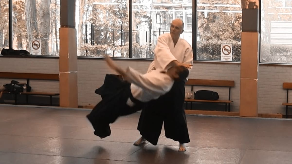 YOKOMEN UCHI IRIMI NAGE - Hachi no ji gaeshi (Aikido Iwama)